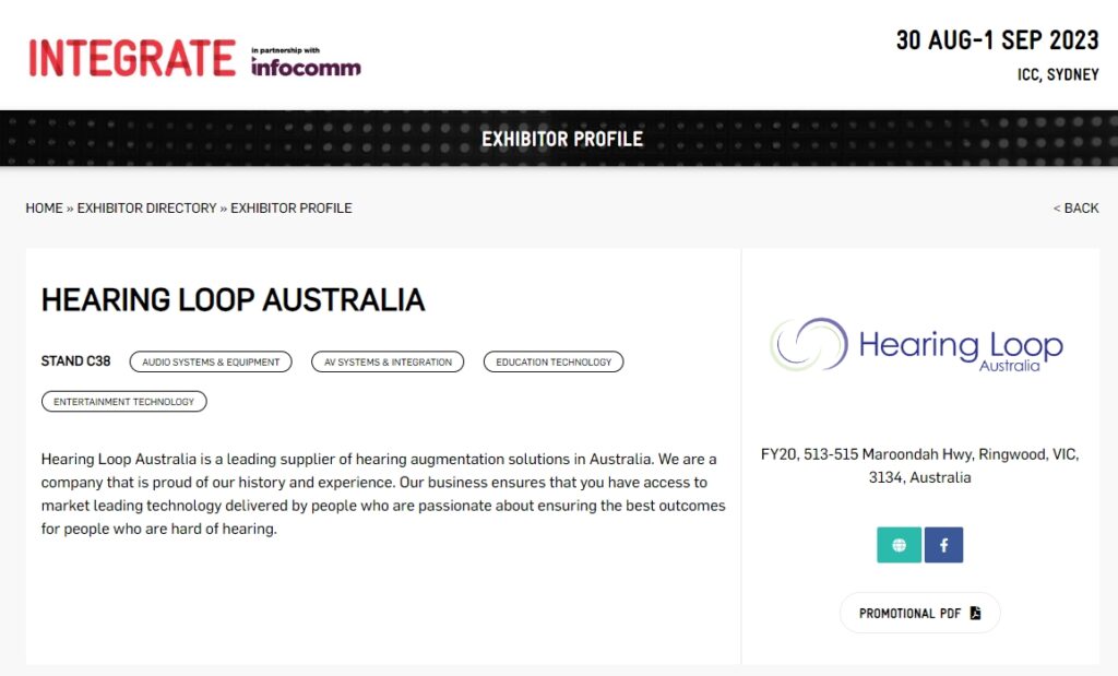 2023 Intergrate Conference - Hearing Loop Australia